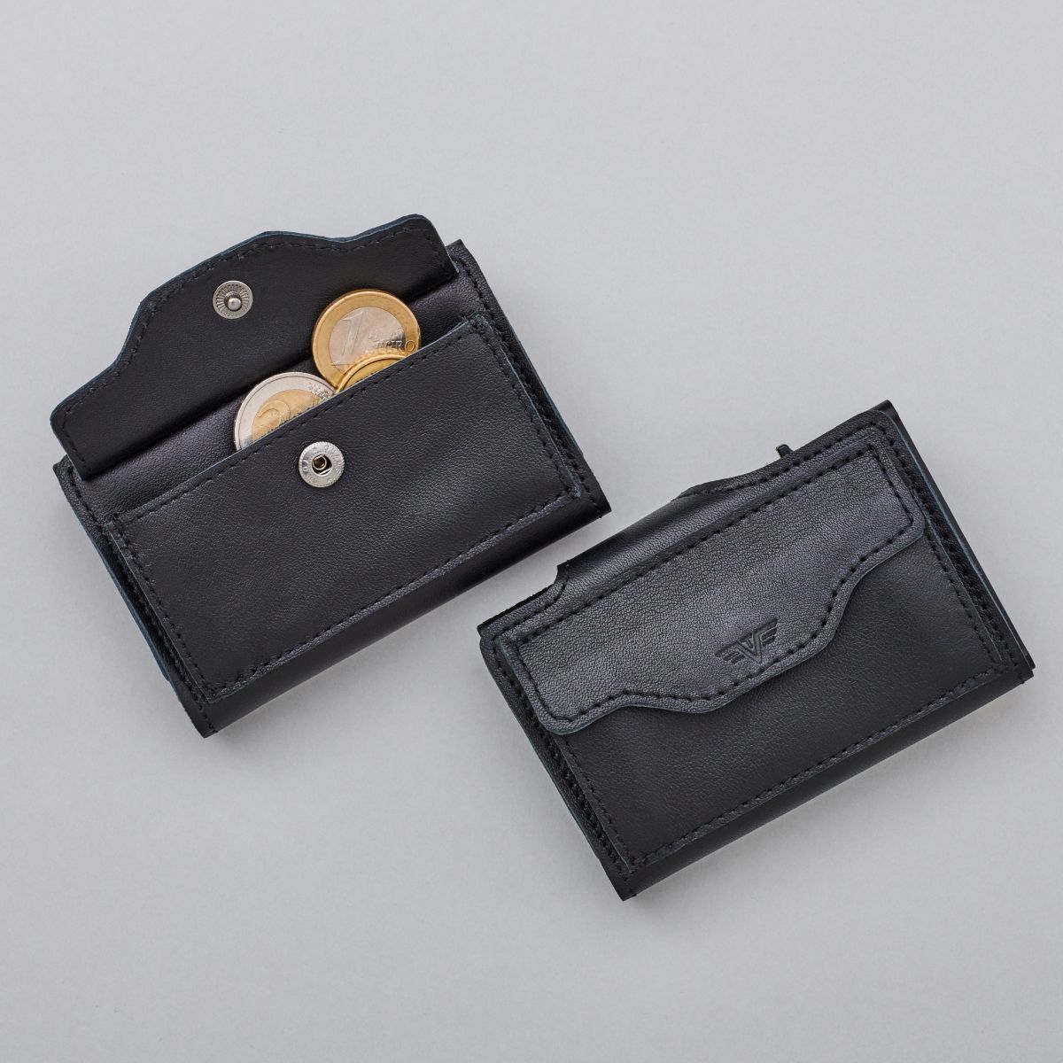 TRU VIRTU Click n Slide Wallet With Coin Pocket - Black | Wallets Online
