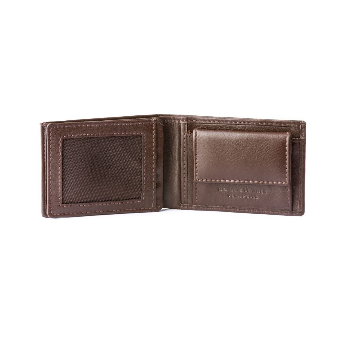 dv Thin Leather wallet with coin purse - Dark Brown | Wallets Brands