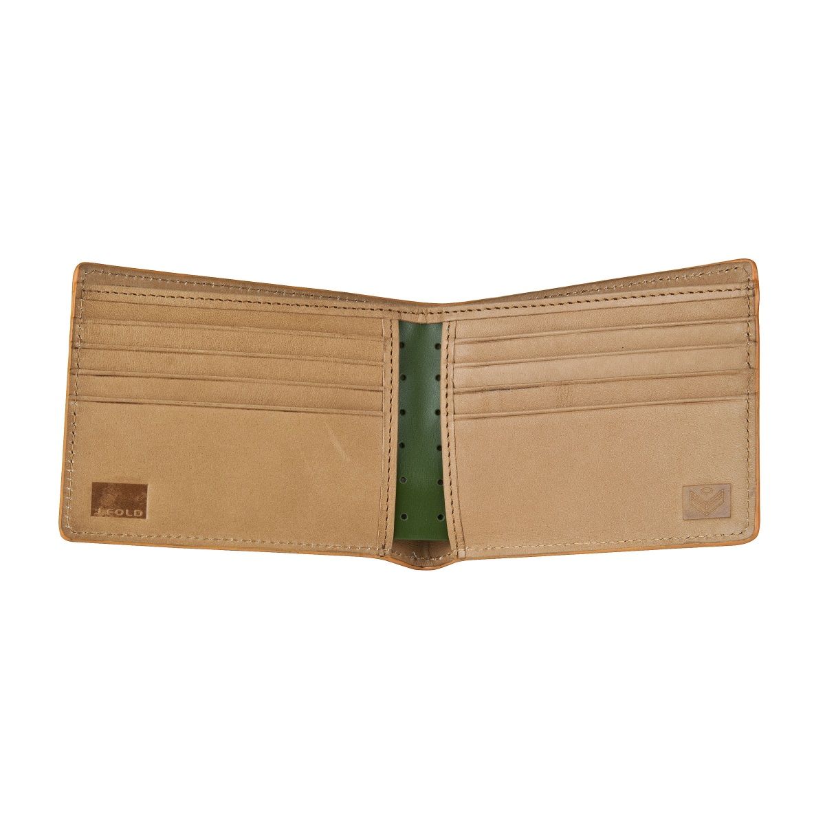 J.FOLD Loungemaster Leather Wallet - Green | Wallets Online