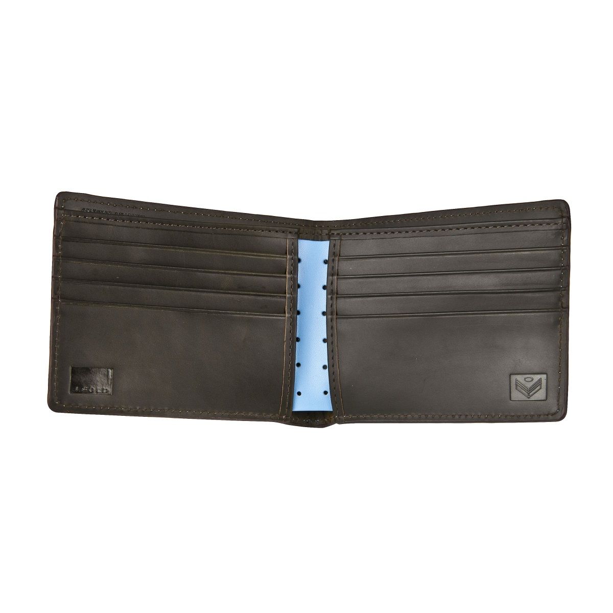 J.FOLD Loungemaster Leather Wallet - Light Blue | Wallets Online