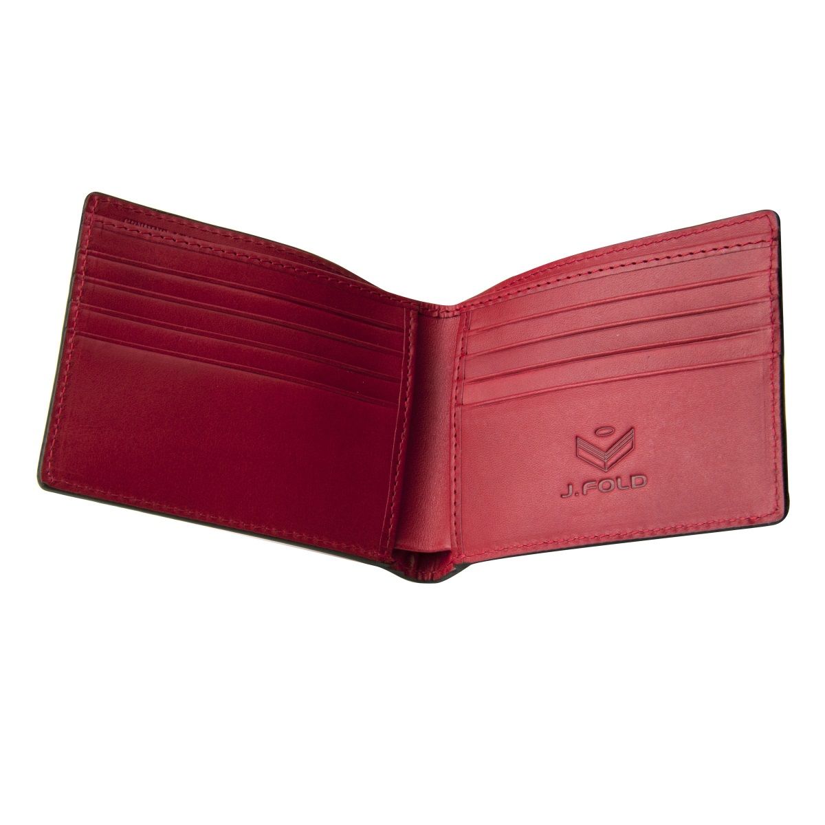 J.FOLD Tetra Leather Wallet - Red | Wallets Online