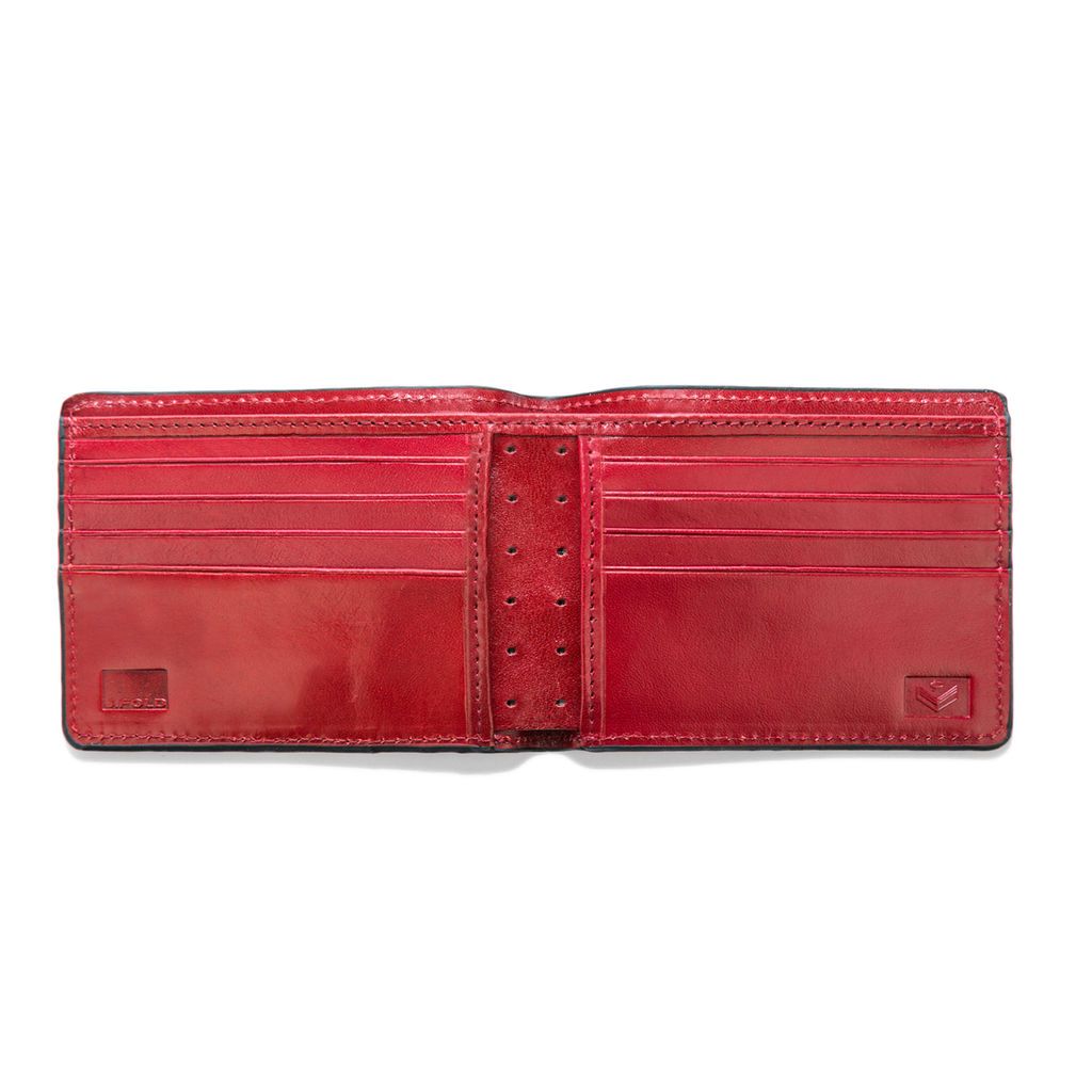 J.FOLD Roadster Leather Wallet - Red | Wallets Online