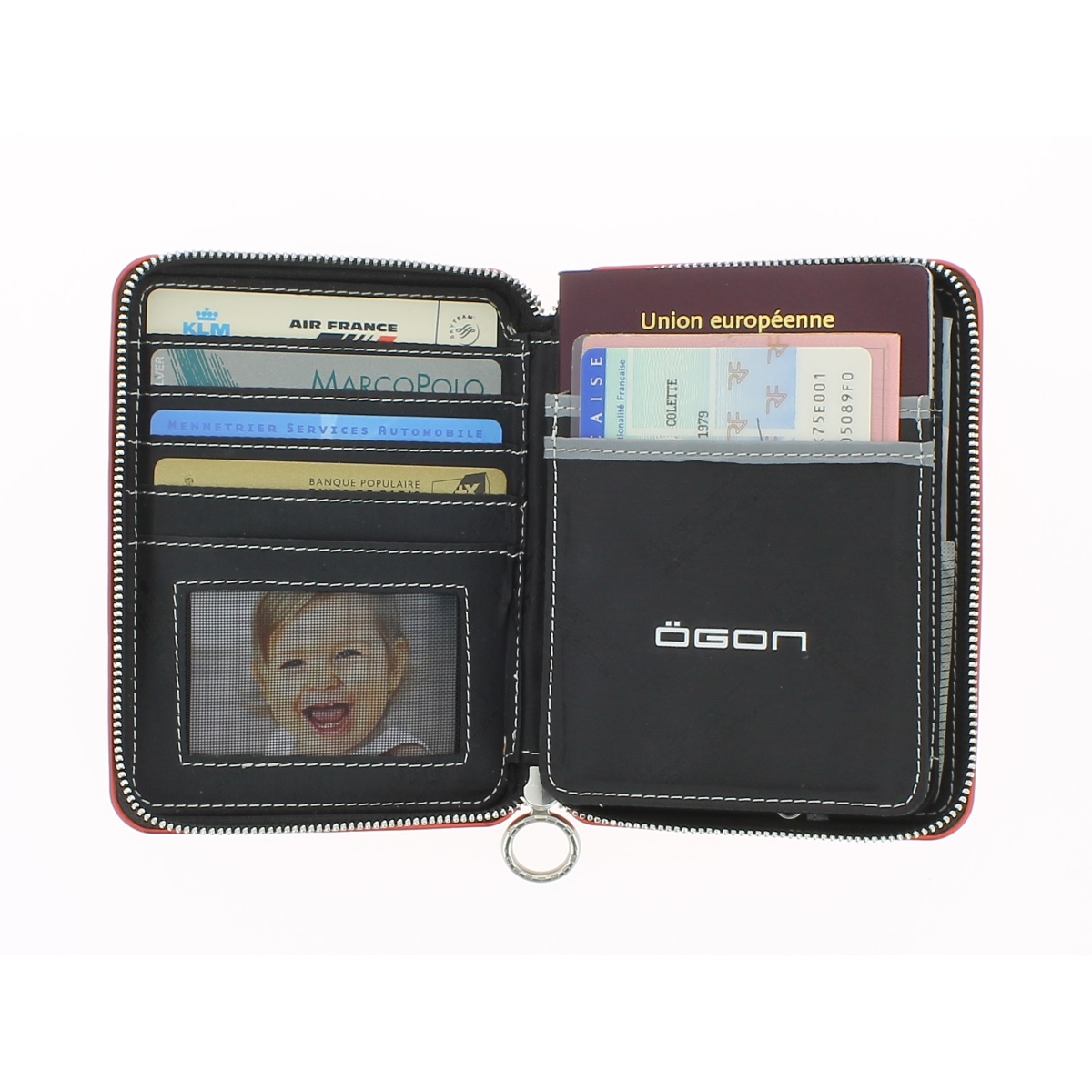 OGON Aluminum Wallet Quilted Passport - Black | Wallets Online