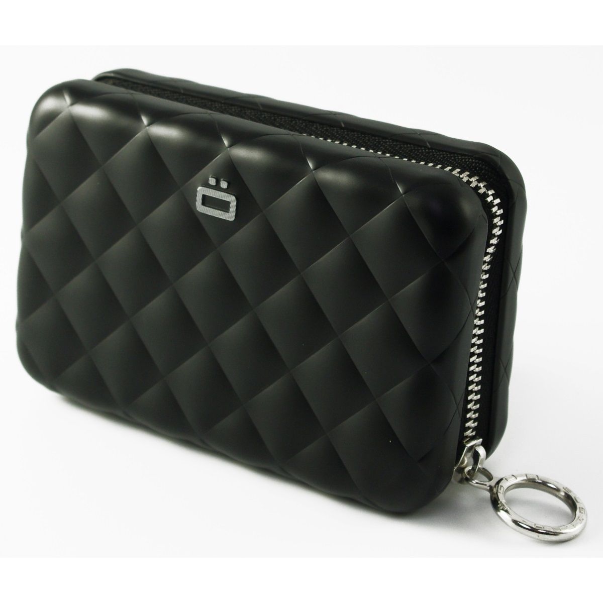 OGON Aluminum Wallet Quilted Zipper - Black | Wallets Online