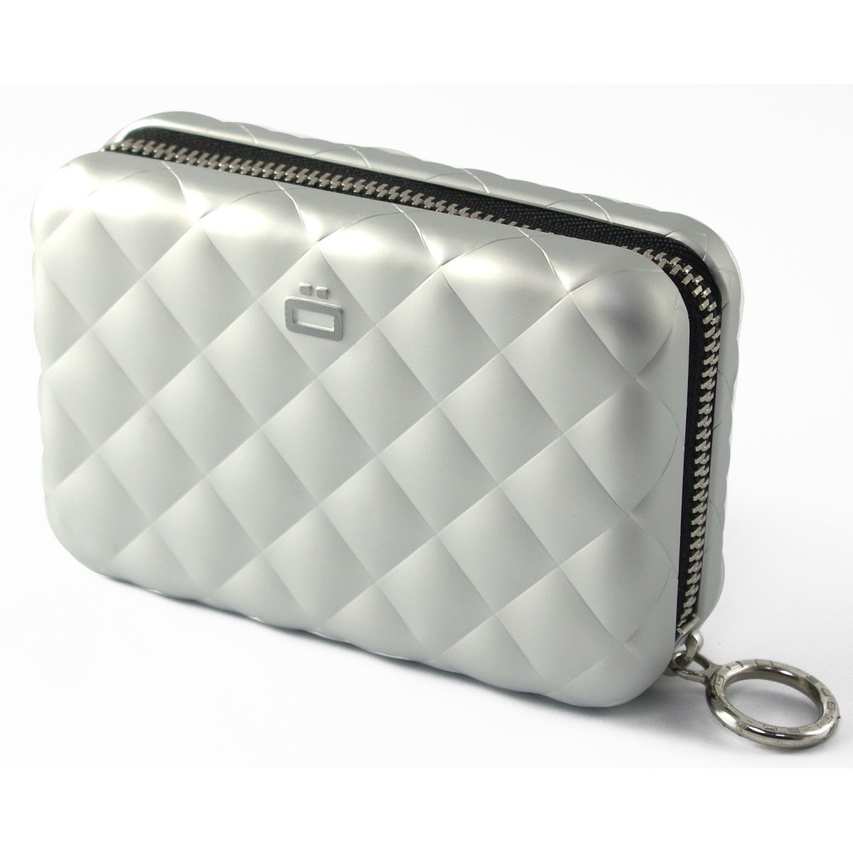 OGON Aluminum Wallet Quilted Zipper - Silver | Wallets Brands