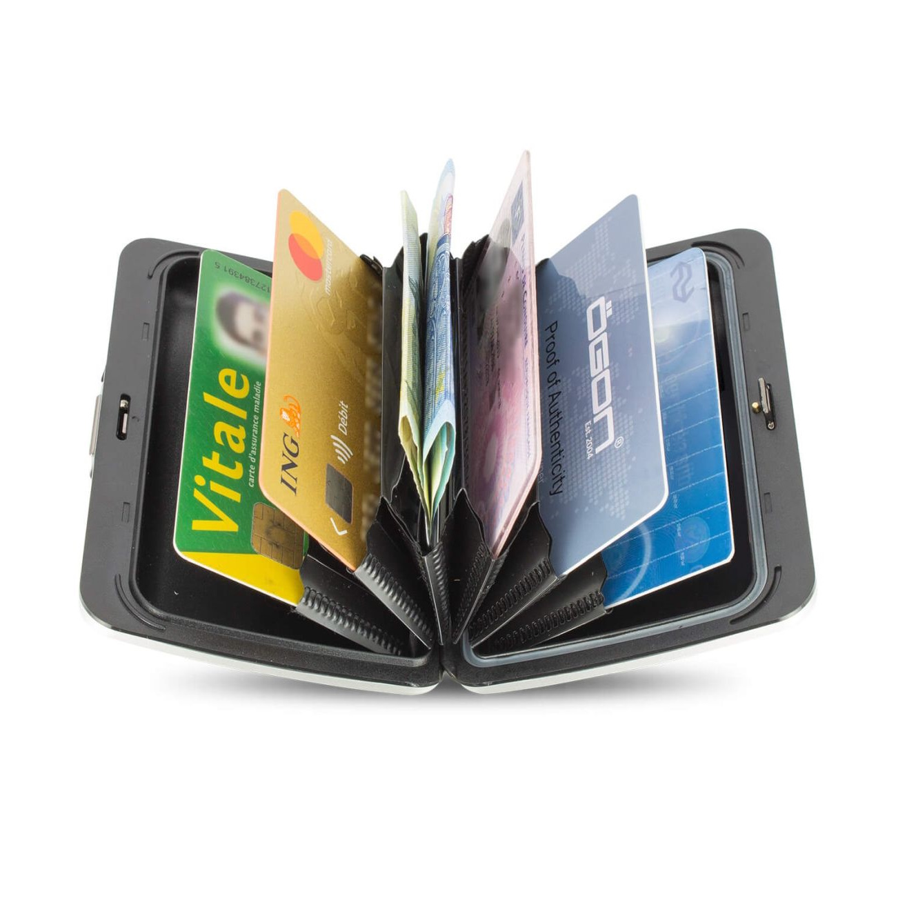 OGON Aluminum Wallet Smart Case V2.0 - Black | Wallets Online